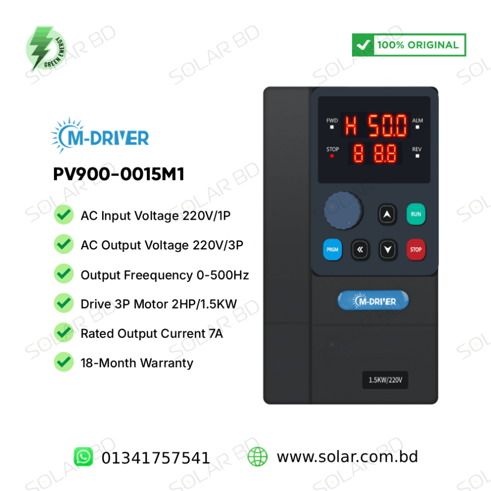 M-Driver Single Phase 220V 1.5KW AC Drives VFD Inverter - SOLAR BD